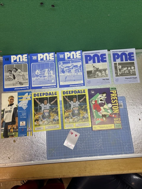 PRESTON NORTH END football programmes collections/ bulk lots 1970’s -90 ...