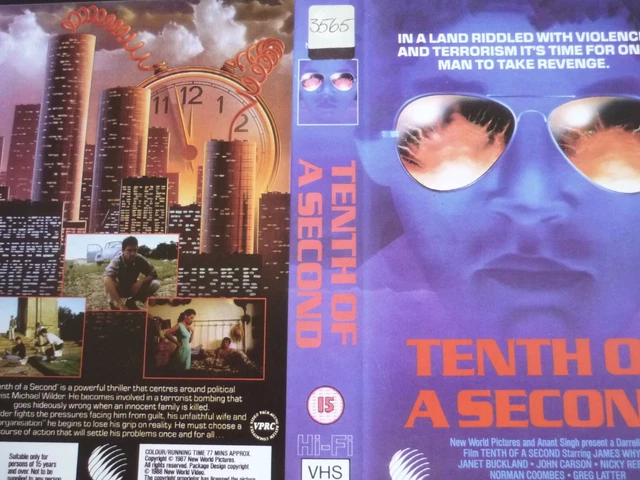 REPLACEMENT VHS VIDEO Sleeve Cover & Case big box TENTH OF A SECOND NEW ...
