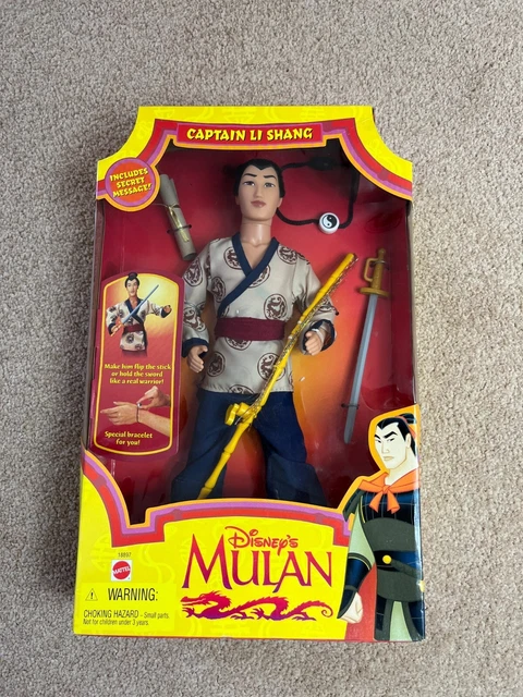 DISNEY'S MULAN CAPTAIN Li Shang Doll Mattel 1997 #18897 NRFB £45.00 ...