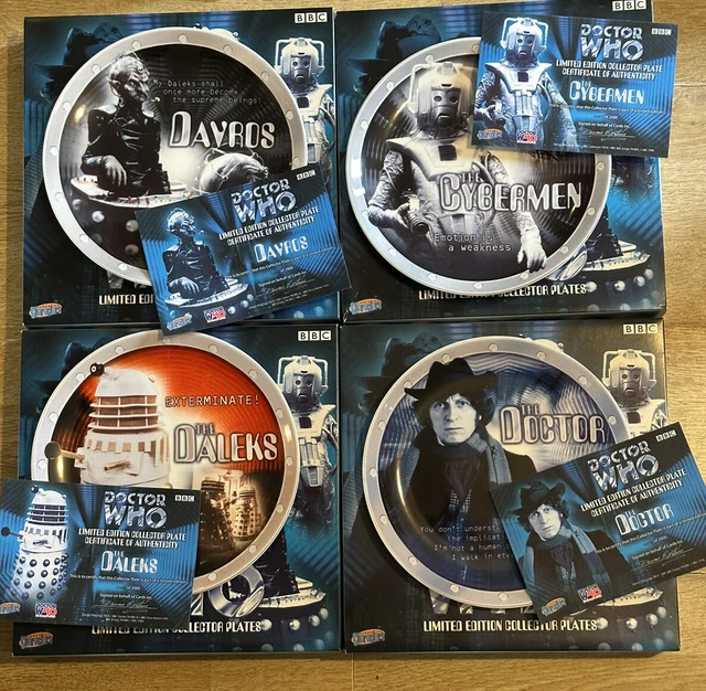 DOCTOR WHO LIMITED Edition 40th anniversary Collectors Plate Set Rare 1 ...