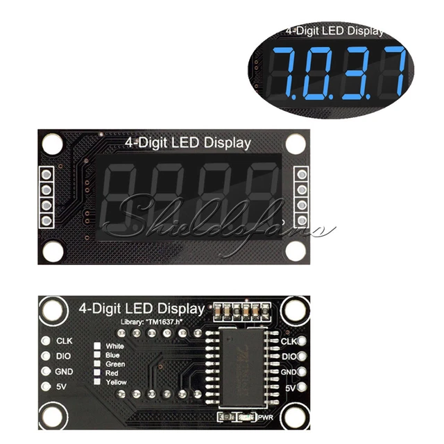 BLUE 0.36& TM1637 7-Segment 4-digit Digital Tube LED Display Module For Arduino $3.89 - PicClick AU