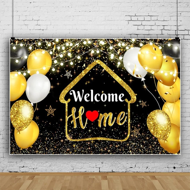 WELCOME HOME BACKDROP Homecoming Family Party Home Photography ...