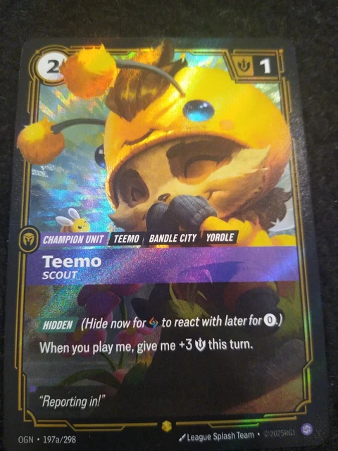 TEEMO-SCOUT CHAMPION UNIT 197a/298 RIFTBOUND LEAGUE OF LEGENDS (ALT ...