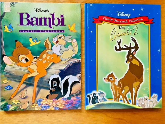 DISNEY BAMBI & Bambi 2 Classic Storybook 1997 2006 Big Hardcover ...