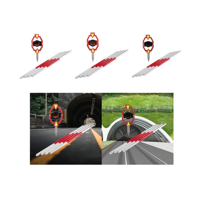 MINI PRISM SURVEY Stick Assembly for Total Stations Prism Mini Prism ...