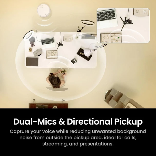 INSTA360 LINK 2C Pro 4K AI Webcam HDR Dual ISO Noise Cancel for Twitch ...