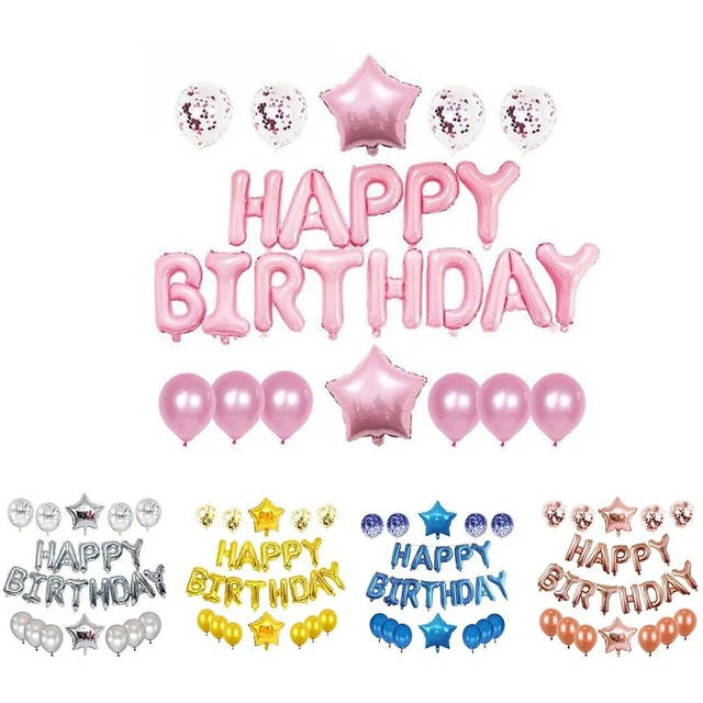 ENSEMBLE COMPLET DE ballons d'anniversaire banni re ballon ballons en aluminium EUR 18,01 ...