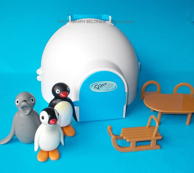 CBEEBIES PINGU THE Penguin Igloo House Playset Sledge Robbie Seal Pinga ...