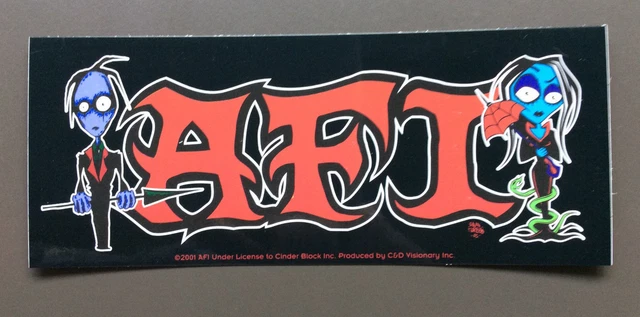 AFI ARTICIA LOGO Sticker A Fire Inside NEW OFFICIAL MERCHANDISE Punk ...