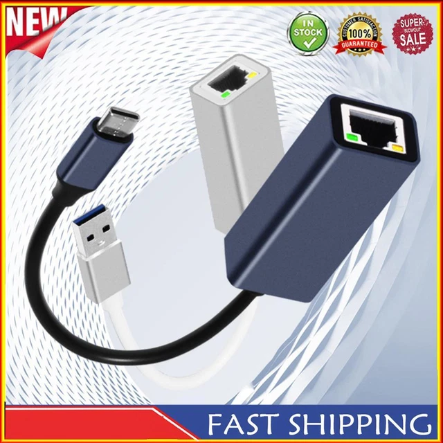 TYPE-C TO RJ45 Gigabit Ethernet Wired LAN Adapter Portable Desktop ...
