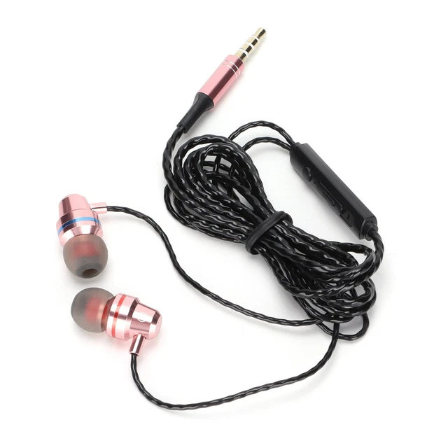3.5MM WIRED EARBUDS With Microphone Metal Heavy Bass Wired InEar ...