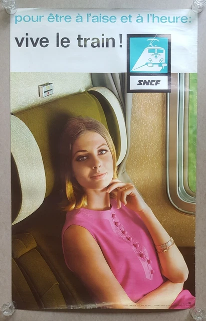 ORIG. FRENCH TRAIN travel poster, franz. Eisenbahn, SNCF, Zugreise ...