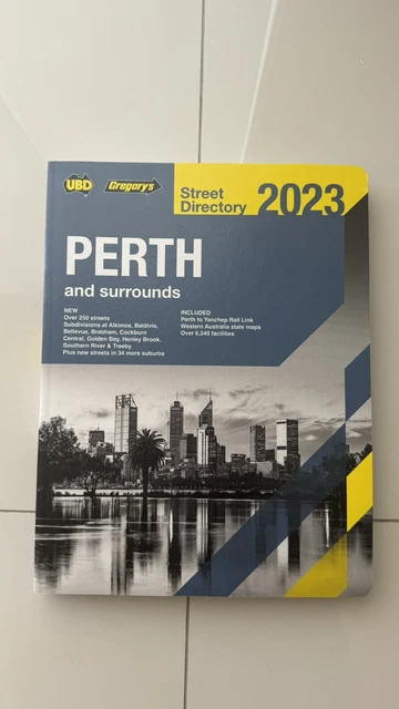 PERTH STREET DIRECTORY 2023 65th Edition by UBD Gregory’s $17.66 ...