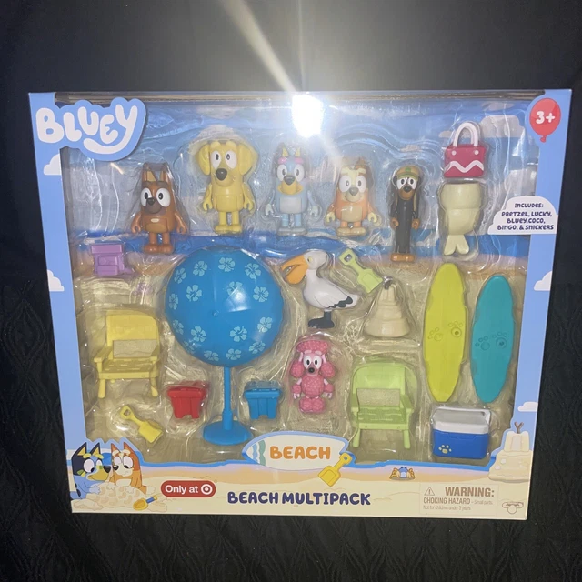 MINI FIGURINES BLUEY Beach Day Multipack Bluey Target Exclusif NEUF ...