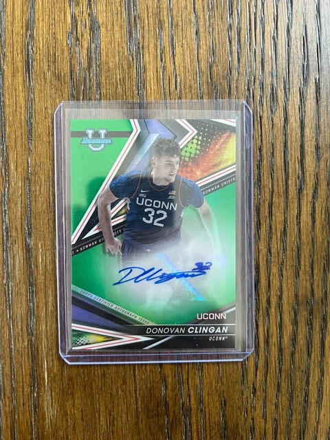 2022-23 BOWMAN BEST University Donovan Clingan rifrattore verde auto/99 ...