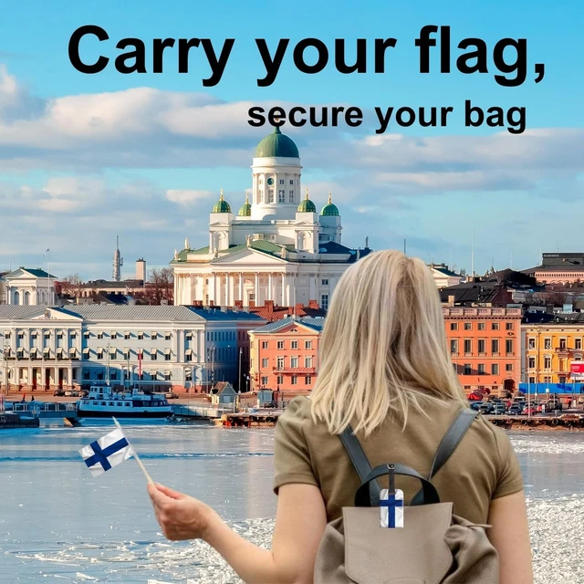 [PACK 2] Finland Flag Smart Luggage Tag |Trendy Luggage Tag ID ...