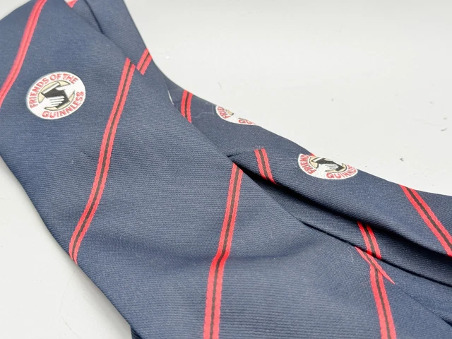 GUINNESS FRIENDS OF Guinness Navy Striped Tie Logo Vintage Promotional ...