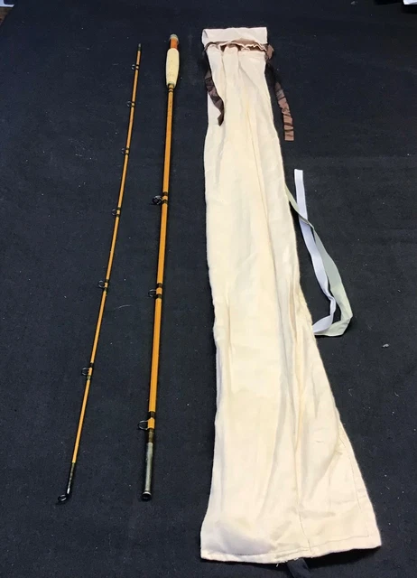 RARE VINTAGE BARRY Grantham The Poacher 7ft 6" #5 brook rod split cane ...