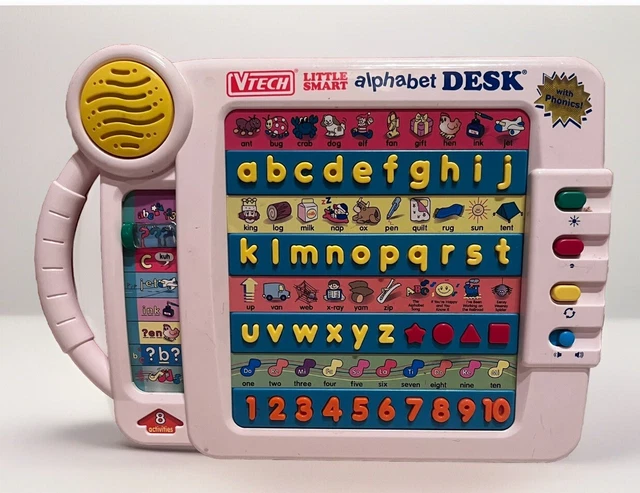 VTECH TALKING LITTLE Smart ALPHABET DESK, PHONICS, Learning, 90s ...