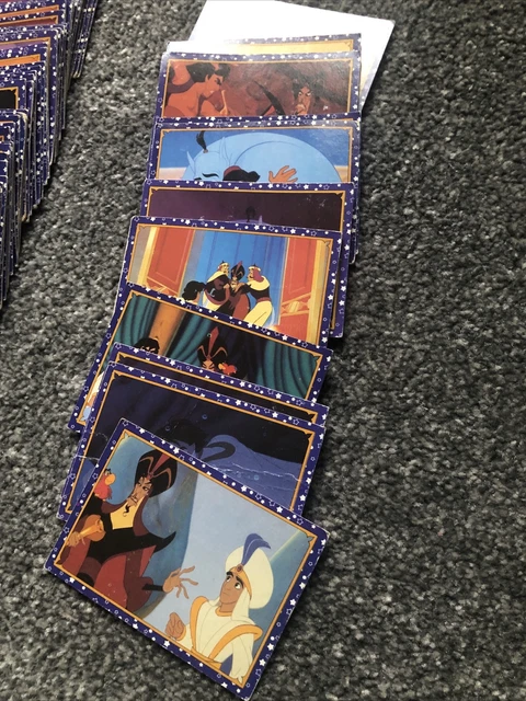 DISNEY'S ALADDIN STORY Trading Cards from Panini. Nearly Full Set With ...