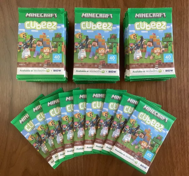 *NEW* X 70 Woolworths MINECRAFT Cubeez 2025 - Unopened - FREE POST $49. ...