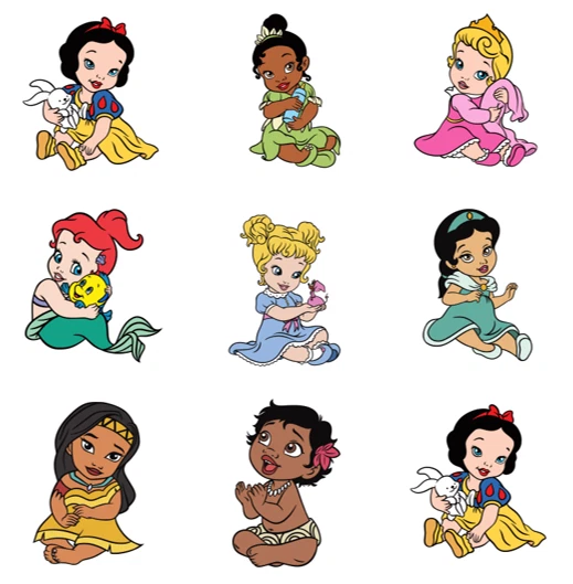 DISNEY BABY PRINCESS Edible Image Toppers. Edible Round Pre Cut ...