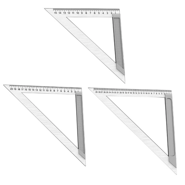 SQUARE ALUMINUM SCALE Triangles Ruler Angled Ruler Carpenter Triangles ...