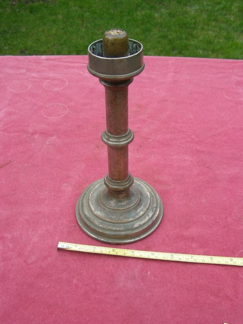 ANTIQUE SHERWOOD SPRING Loaded Candlestick - Brass Self Propelling ...