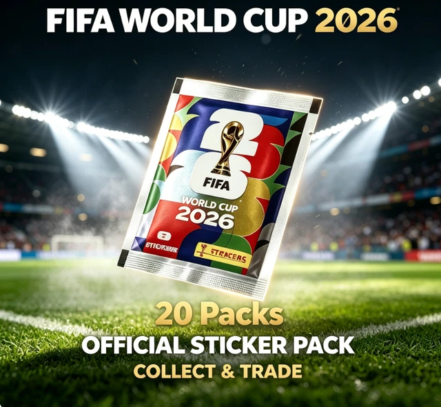 PANINI FIFA WORLD Cup 2026 Official Sticker Box 10，20,30 ,50Sealed ...