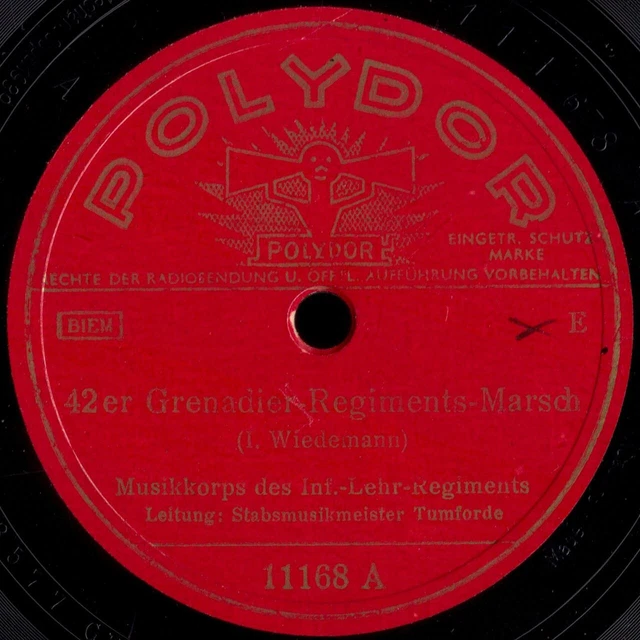 MUSIKKORPS INFANTERIE-LEHR-REGIMENT GERMAN WW2 MARSCH RARE WWII 78rpm ...