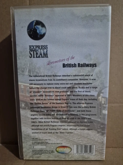EXPRESS STEAM LOCOMOTIVES Of British Railways VHS Video Tape £6.99 ...