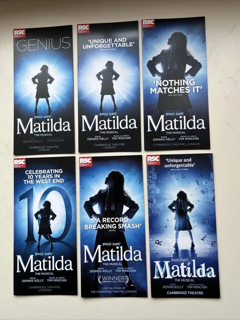 MATILDA THE Musical X 6 Theatre Flyer / Leaflet WEST END £3.95 ...