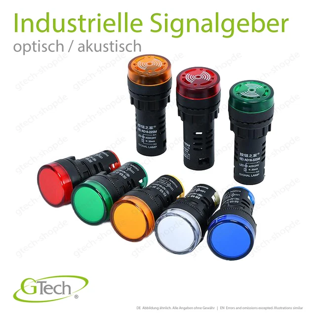 LEUCHTMELDER KONTROLLLEUCHTE SIGNALLEUCHTE Signallampe 12V 24V 230V ...