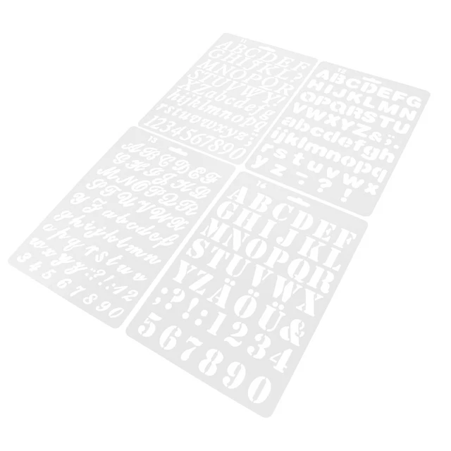 8 PCS ALPHANUMERIC Template Number Stencils Large Reusable Letter £7.29 - PicClick UK