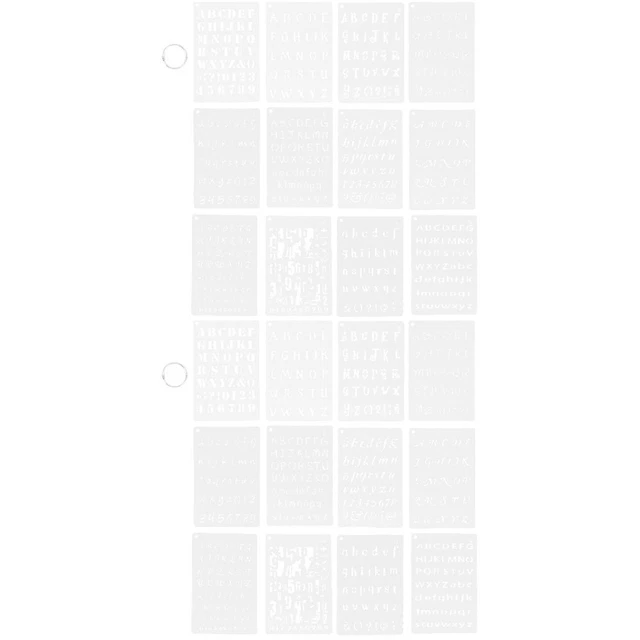 24 STÜCKE ALPHABET Buchstaben Nummer Zeichnung Template Schablone für ...