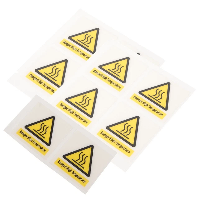 10 SHEETS SAFETY Precautions Signs Hot Surfaces Warning Sticker £7.98 ...