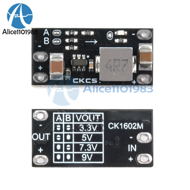 12V TO 5V Mini DC-DC Step-down Buck Module 2A Support DC 9V/7.3V/5V/3 ...