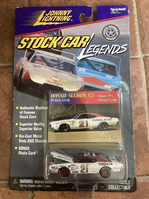 JOHNNY LIGHTNING STOCK Car Legends #21 Donnie Allison Mercury Cyclone ...