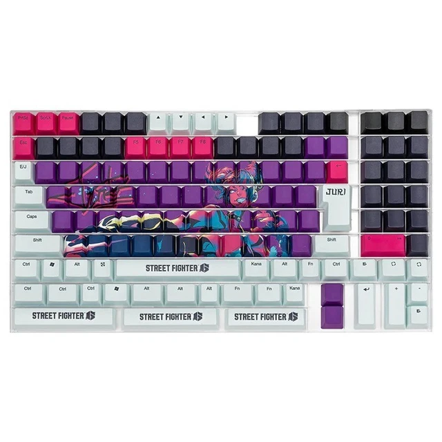 STREET FIGHTER 6 Designer Keycap Set 132 Keys Cherry MX Juri Design OEM ...
