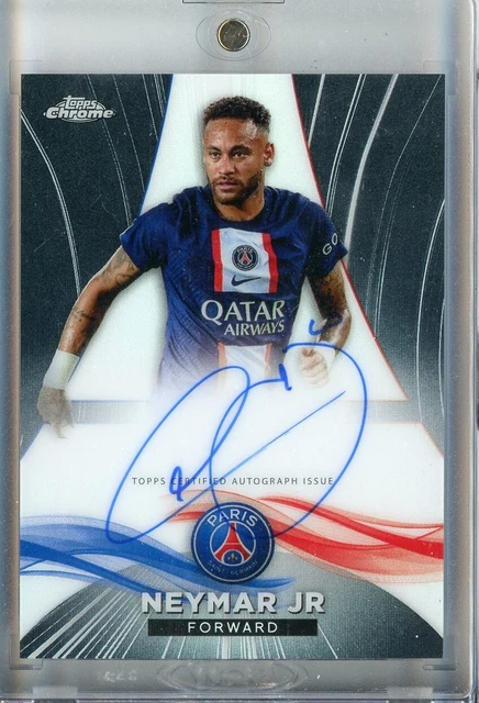2022-23 TOPPS CHROME Paris Saint-Germain Neymar Jr Sur Carte Auto Noir ...