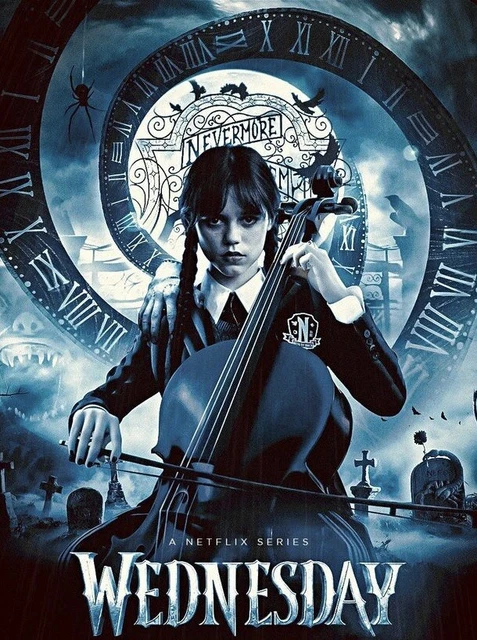 WEDNESDAY ADDAMS JENNA ortega Addams Family/Tim Burton Netflix A3 ...