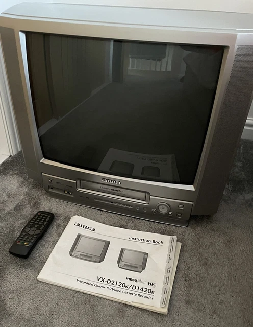 AIWA VX-D2120 20& Large Vintage CRT TV Video Recorder Combi | Retro ...