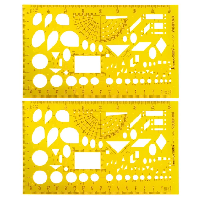 1 PACK/2PCS HOUSE Plan Template Sewing Rulers Architecture Ruler £6.19 ...