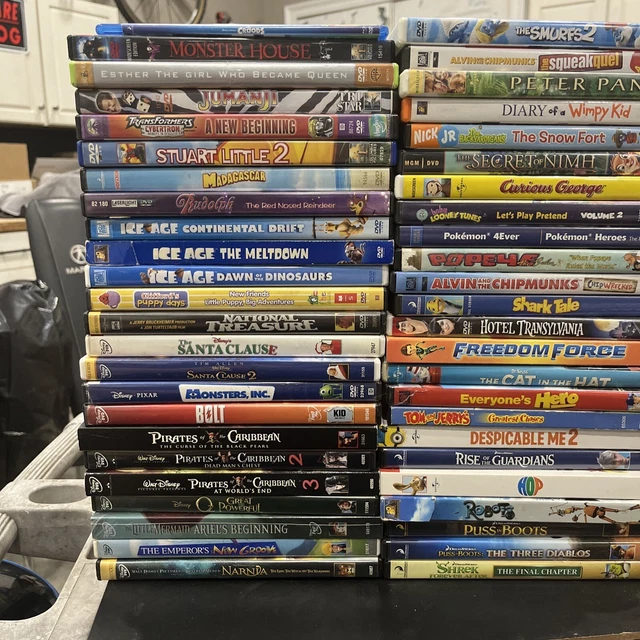 CHILDREN'S DVD LOT Of 48 Kids Animation Cartoons Movies Disney Pixar G ...