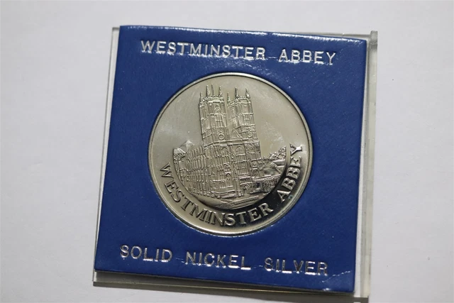 🧭 🇬🇧 UK GB WESTMINSTER ABBEY MEDAL 34mm NICKEL SILVER B88 #63 BX12 $17. ...