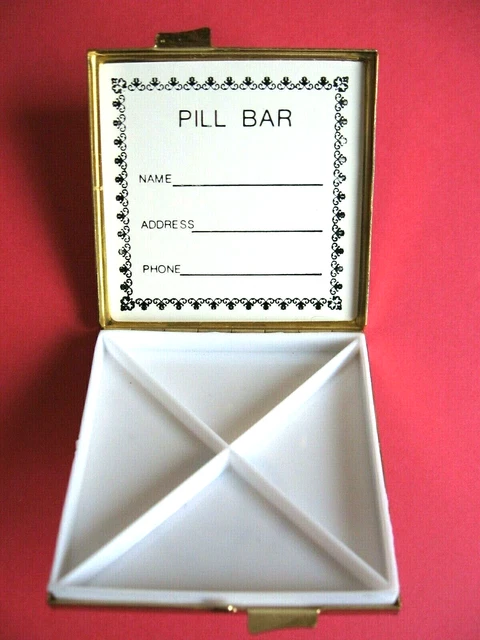 JOLIE BOÎTE À Pilule FLEURS - Pill Box FLOWER Vintage 1980 1990 EUR 5 ...