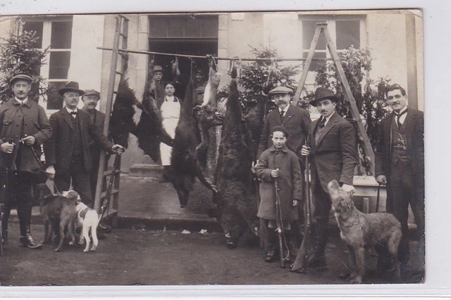 CARTE PHOTO D'UN retour de chasse (photo GALLET à BELLAC) - bon état EUR 200,00 - PicClick FR