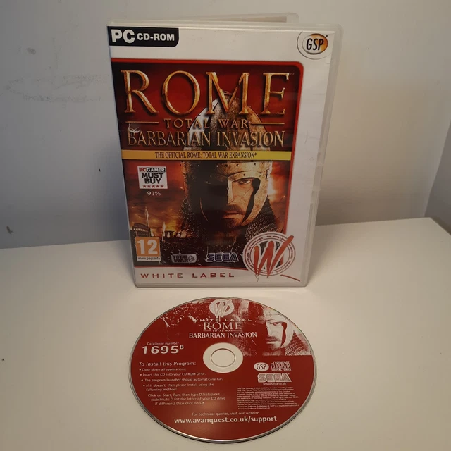 ROME TOTAL WAR Barbarian Invasion Pc Game Sega Gsp Expansion Pack ...
