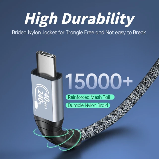 TO TYPE-C USB4 Cable 240W Charging Cable Fast Charge Cord Type C to ...