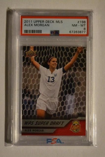 PSA 8-CALCIO UPPER Deck Trading Card Rookie Alex Morgan USA MLS 2011 ...